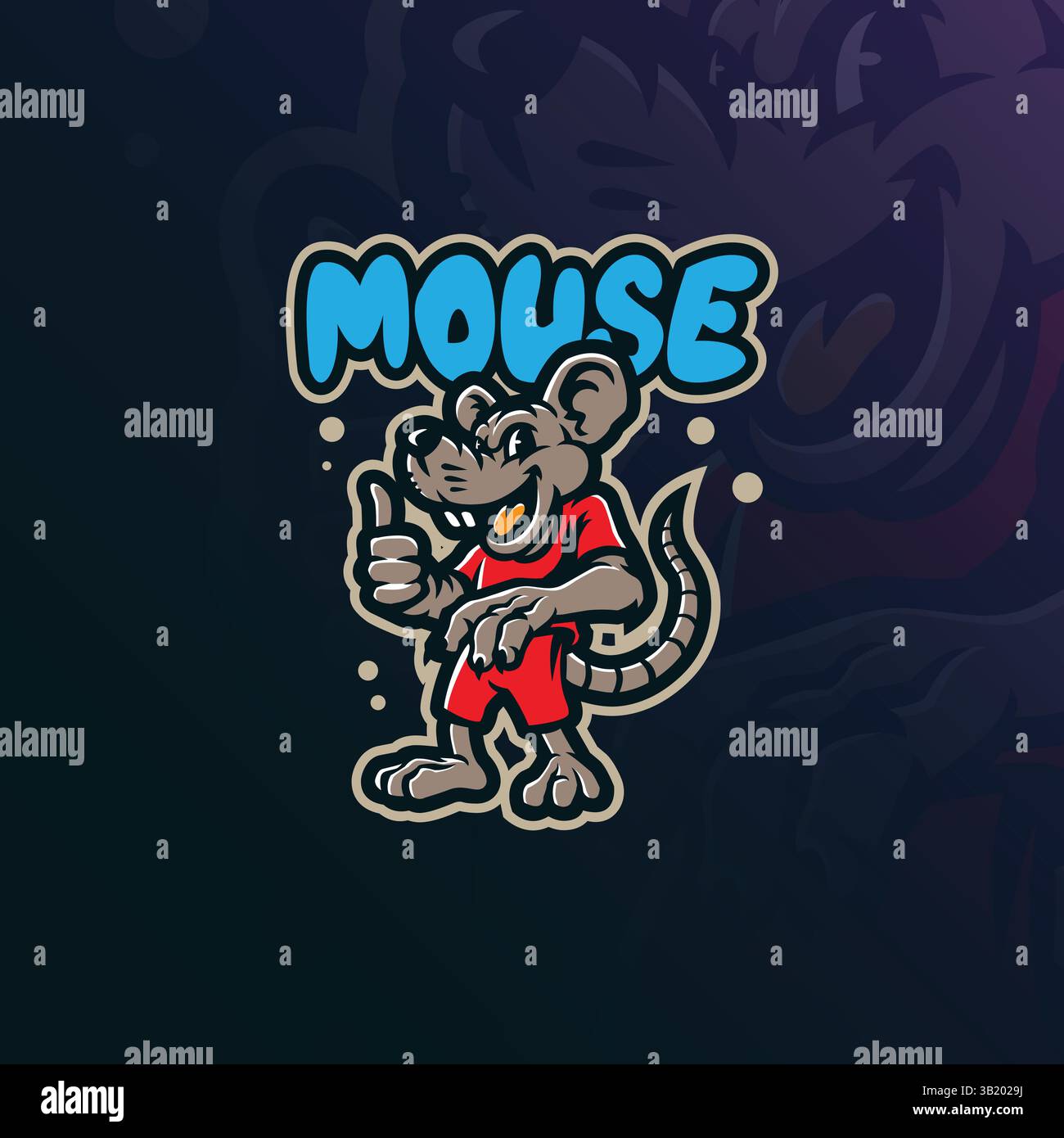 Mouse mascot logo design vector with concept style for badge, emblem ...