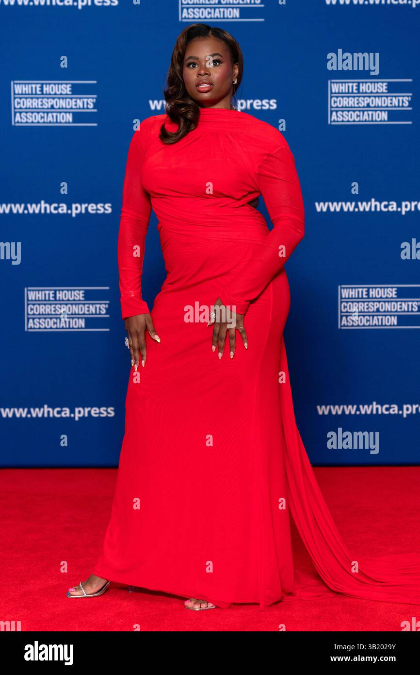 CNN's Jasmine Wright poses for photographers as she arrives at the annual White House ...