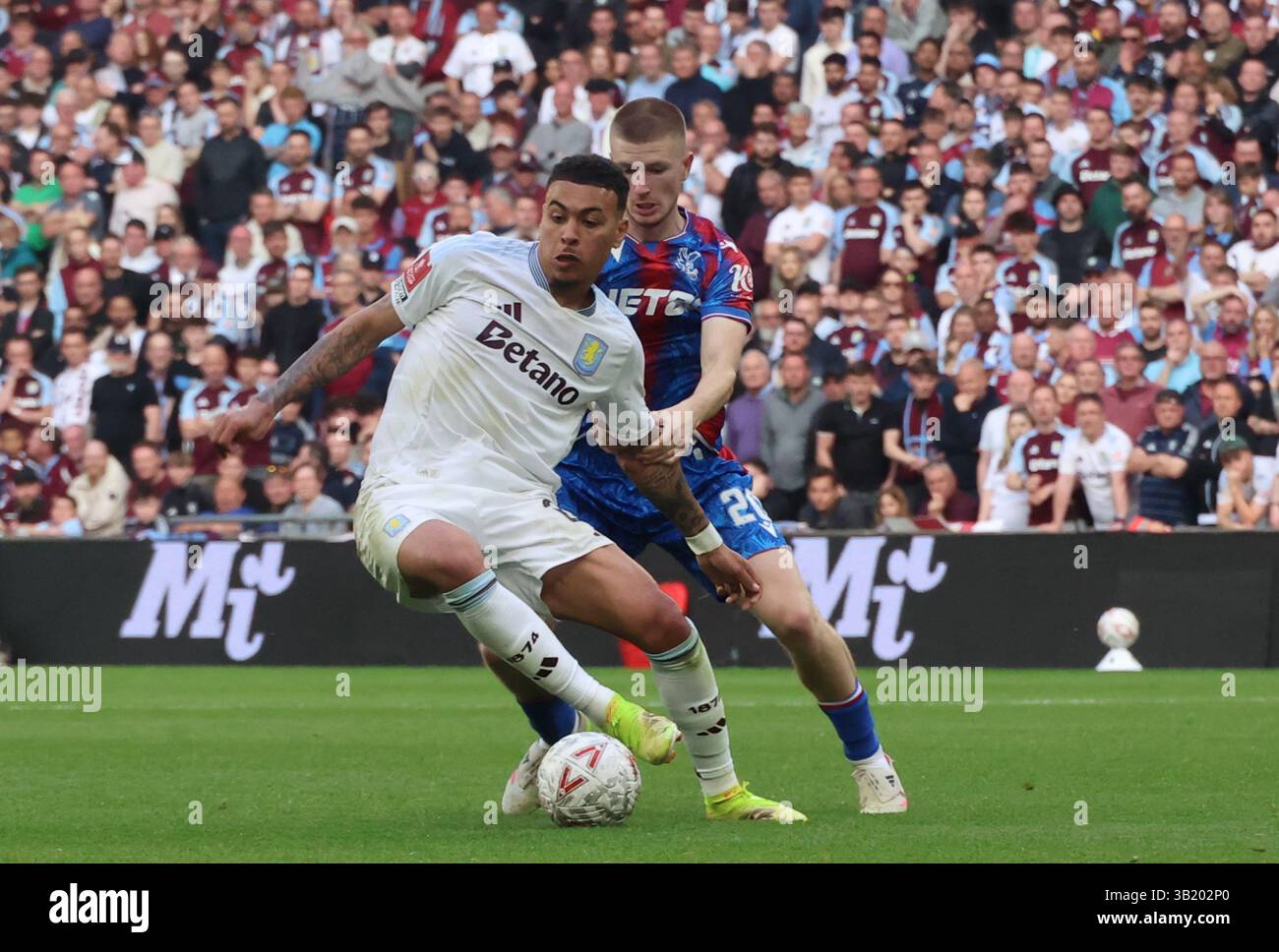 London, UK. 26th Apr, 2025. Ollie Watkins of Aston Villa in action ...