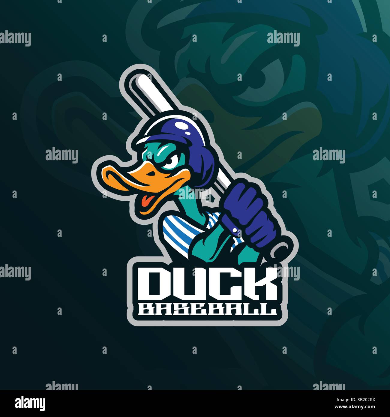 Duck mascot logo design vector with concept style for badge, emblem and ...