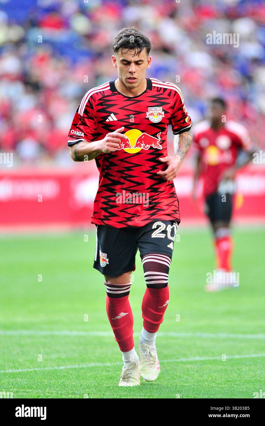 Harrison, USA. 26th Apr, 2025. New York's Felipe Carballo (20) during ...