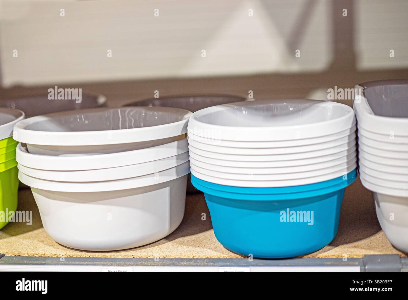 plastic functional basins stacked one inside the other for household ...