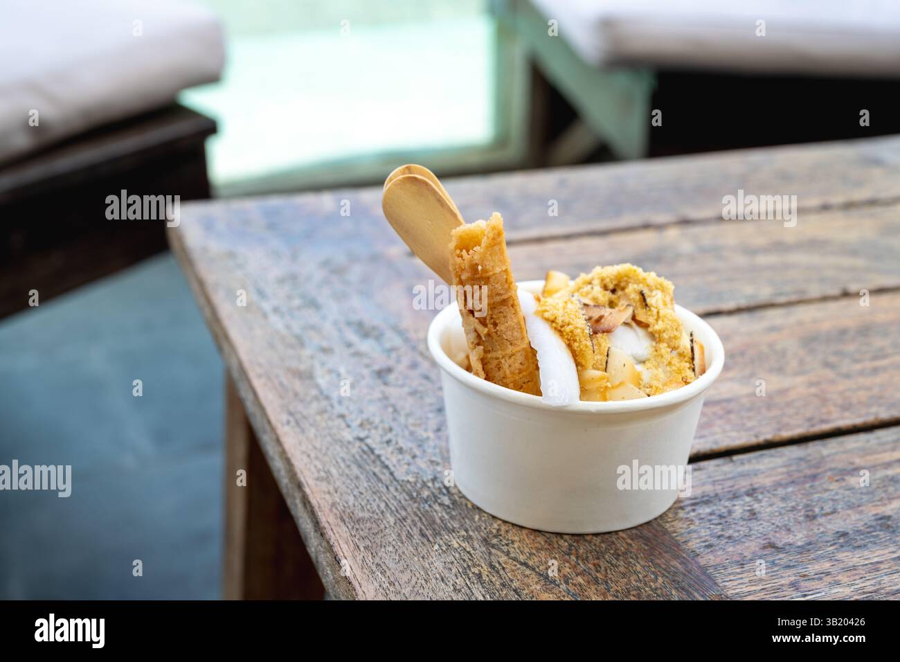Coconut ice cream in Bali, Indonesia Stock Photo - Alamy