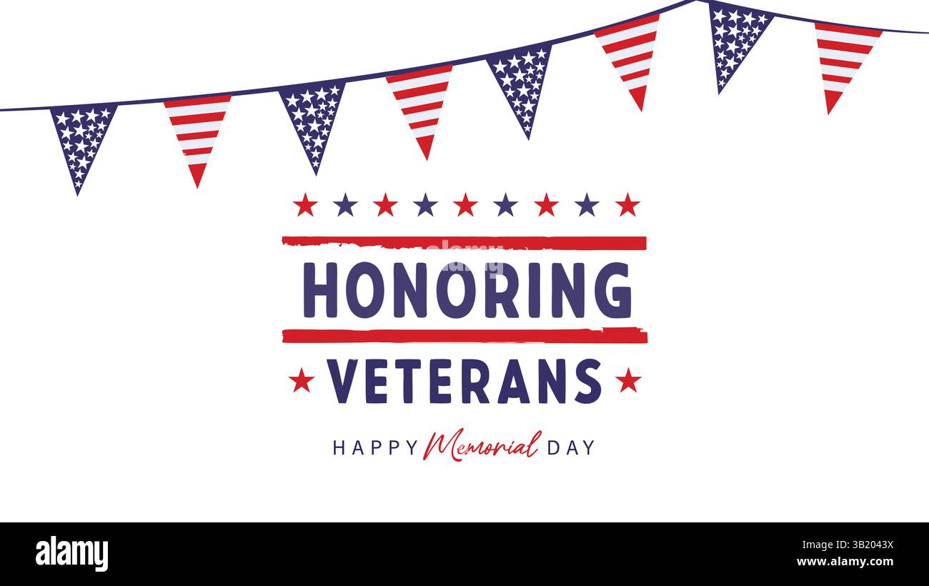 Honoring Veterans Memorial Day Vector Graphics Illustrations Stock ...