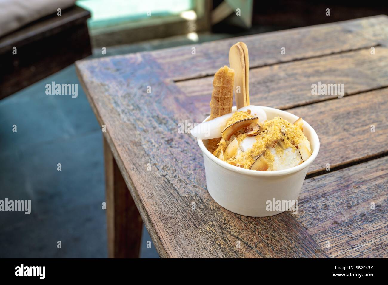 Coconut ice cream in Bali, Indonesia Stock Photo - Alamy