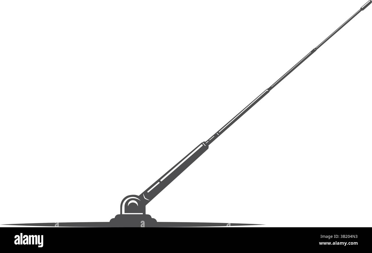 Car Antenna blacken white Vector Car Accessory, Modern Automotive ...