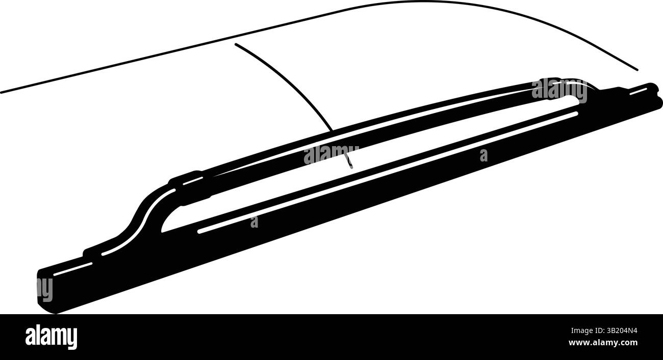 Car Windshield Wiper blacken white Vector Car Modern Automotive ...