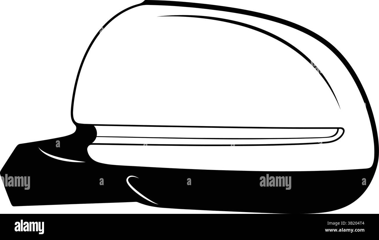 Car Side Mirror Cover blacken white Vector, Sleek Automotive Accessory ...