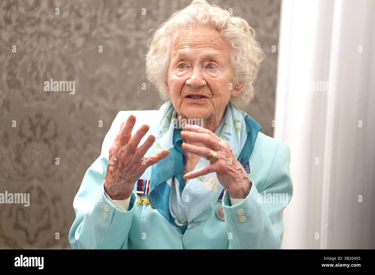 File photo dated 06/03/25 of WWII veteran Dorothea Barron during an ...