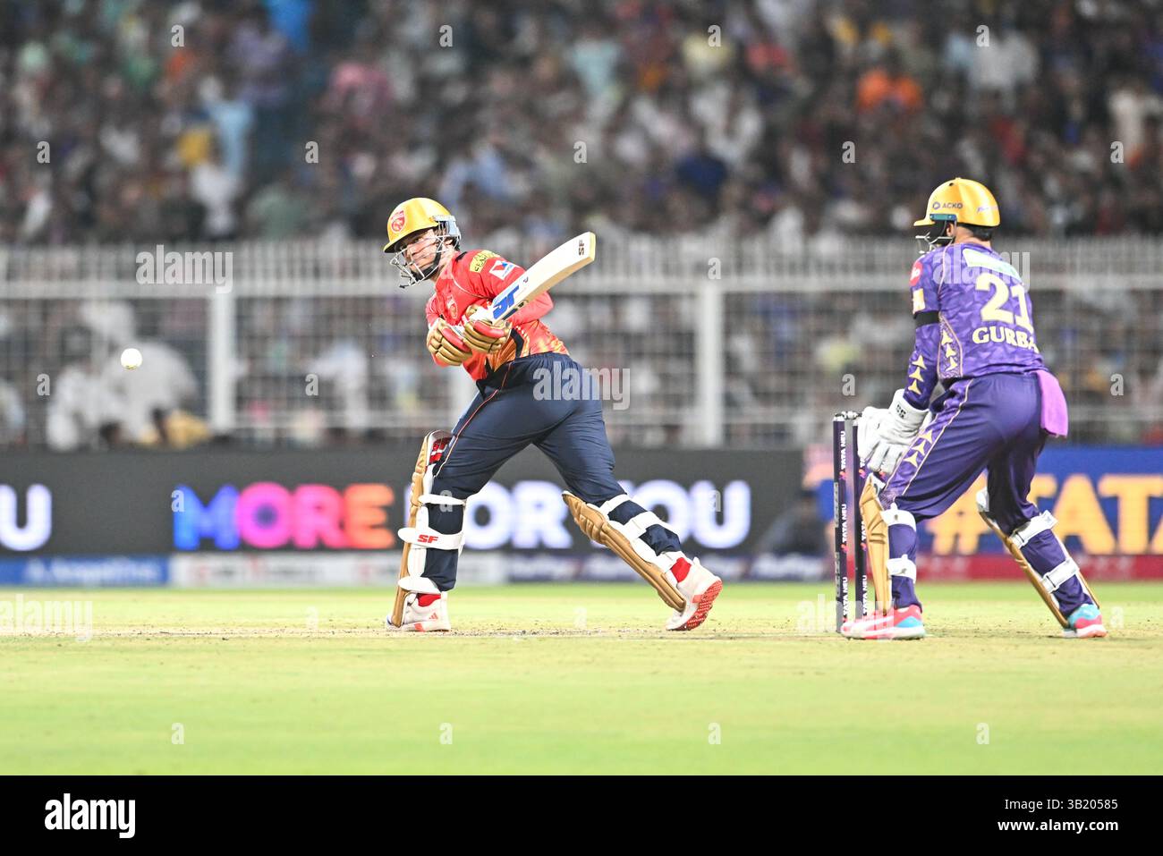 Priyansh Arya of Punjab Kings seen action during the Indian Premier ...