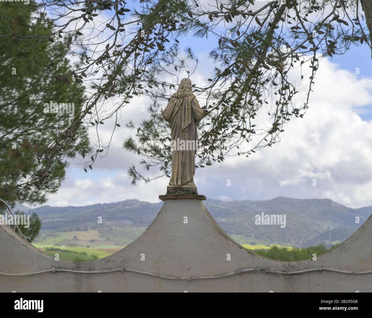 Christ figure on wall, Iglesia del Espiritu Santo, Ronda, Malaga, Spain ...