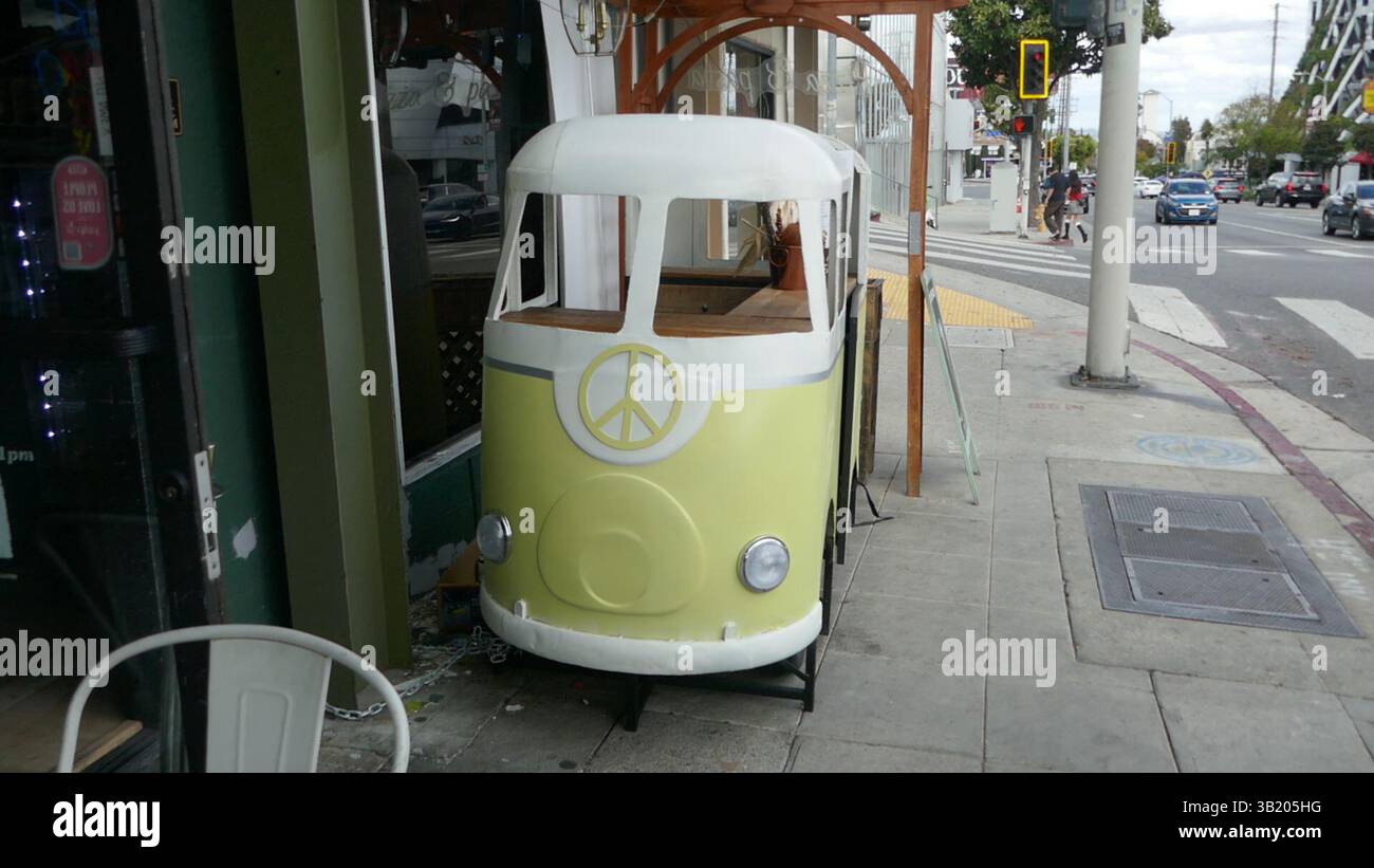 Los Angeles, California, USA 26th April 2025 Volkswagen bus Table at ...