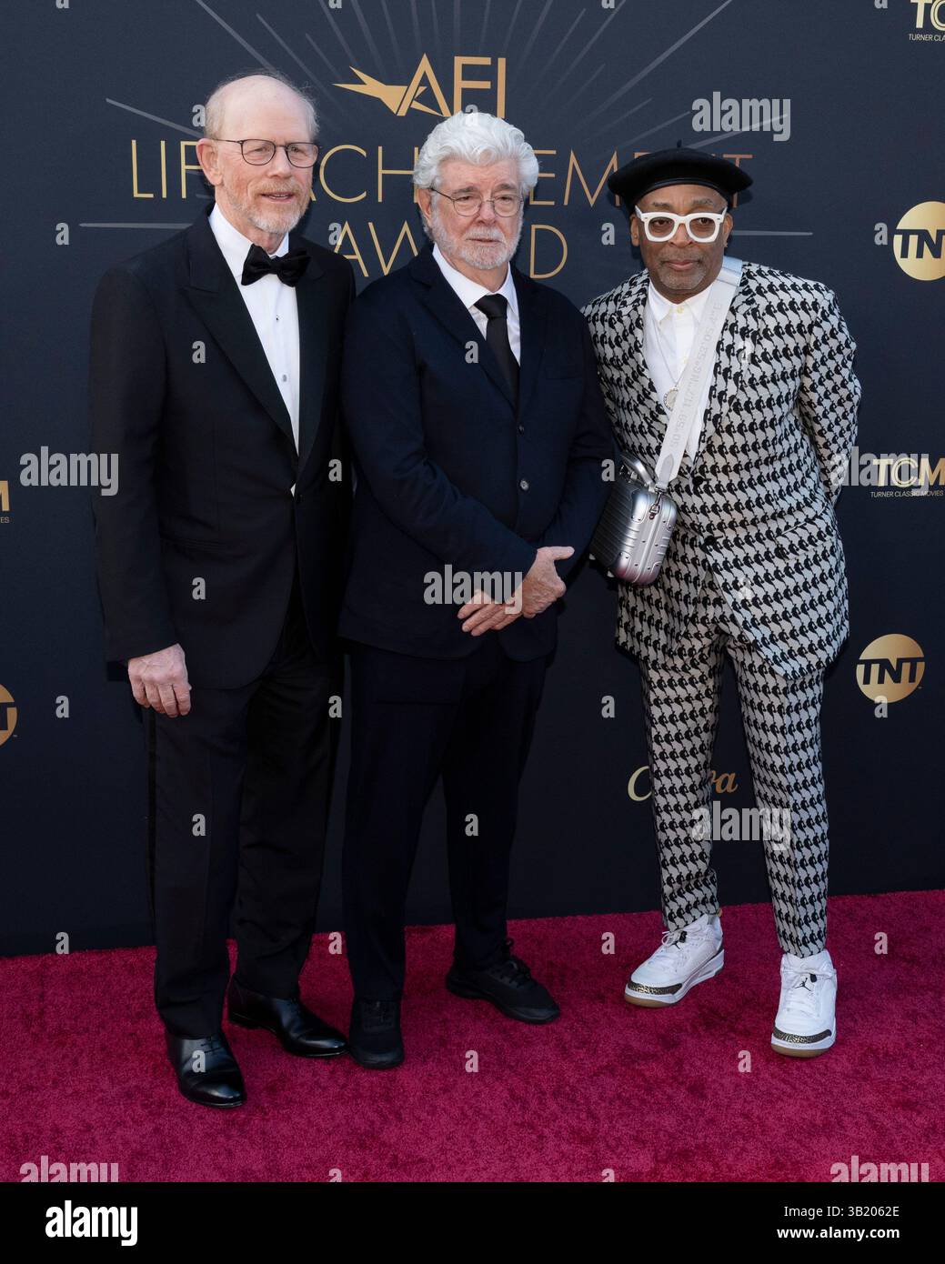 April 26, 2025, Hollywood, California, USA: (L-R) Ron Howard, George ...