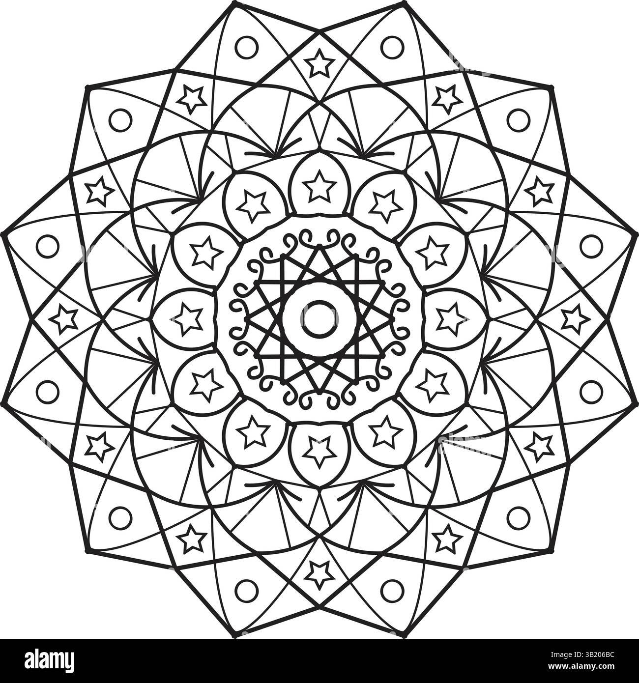 mandala pattern design vector template Stock Vector Image & Art - Alamy