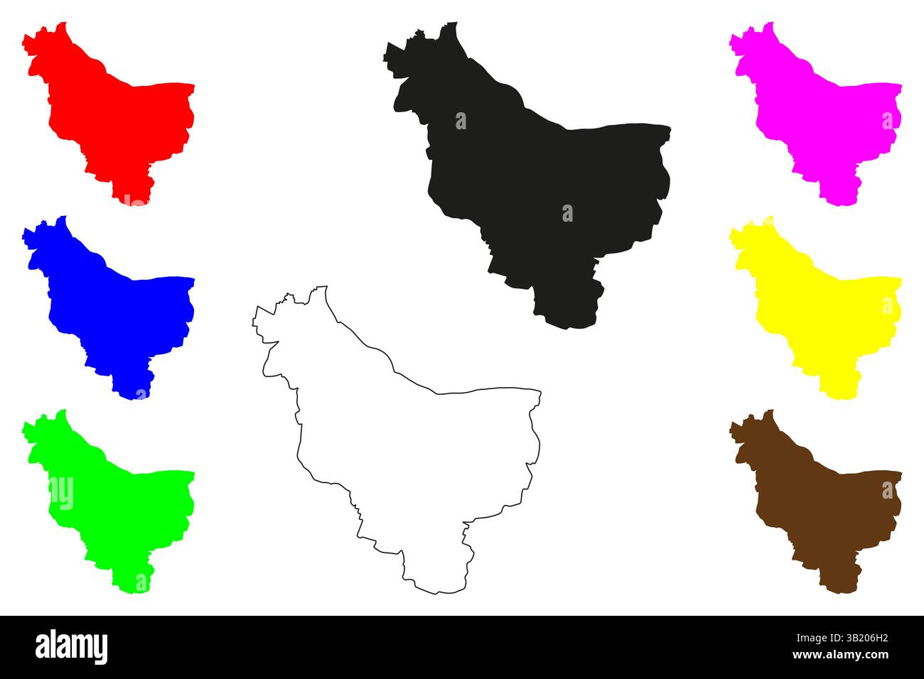 Maunath Bhanjan city (Republic of India, State of Uttar Pradesh) map ...