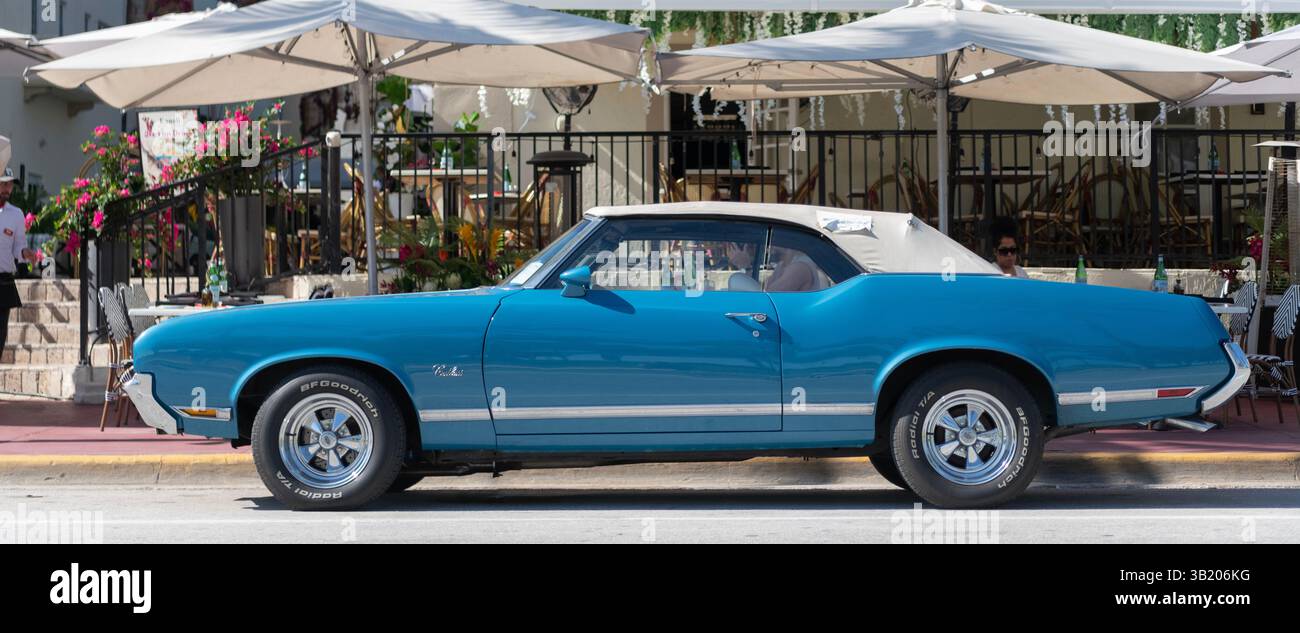 Miami, Florida, USA - December 06, 2024: Oldsmobile Cutlass Supreme 442 ...