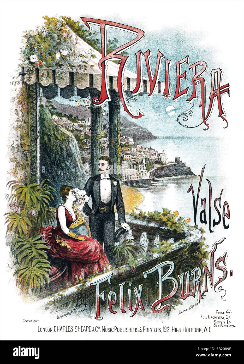 Cover of sheet music for the composition 'Riviera', a waltz by composer ...