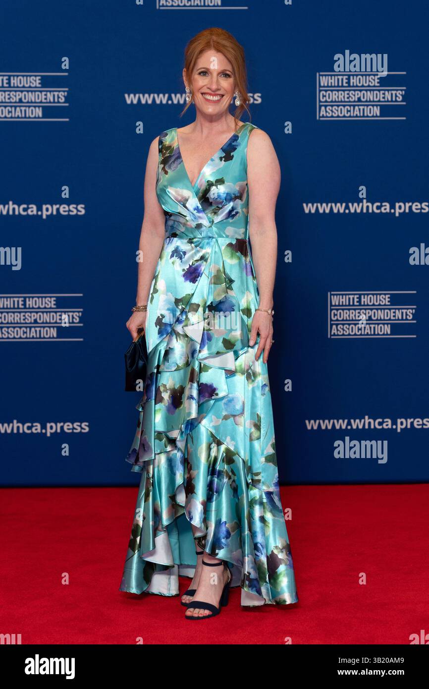 Karen Travers poses for photographers as she arrives at the annual ...