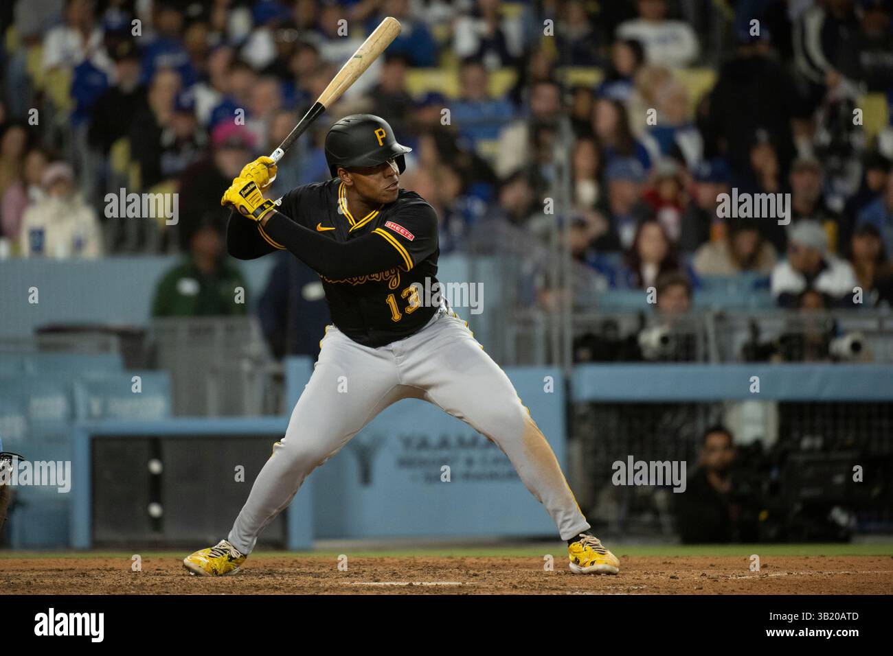 Pittsburgh Pirates' Ke'Bryan Hayes bats during a baseball game against ...