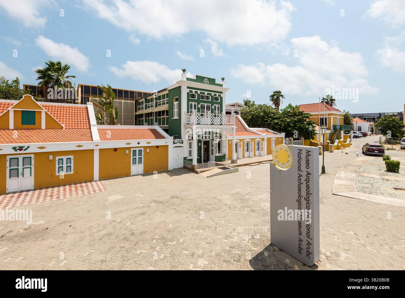 Oranjestad, Aruba - April 11, 2024: Daytime street view of Oranjestad ...