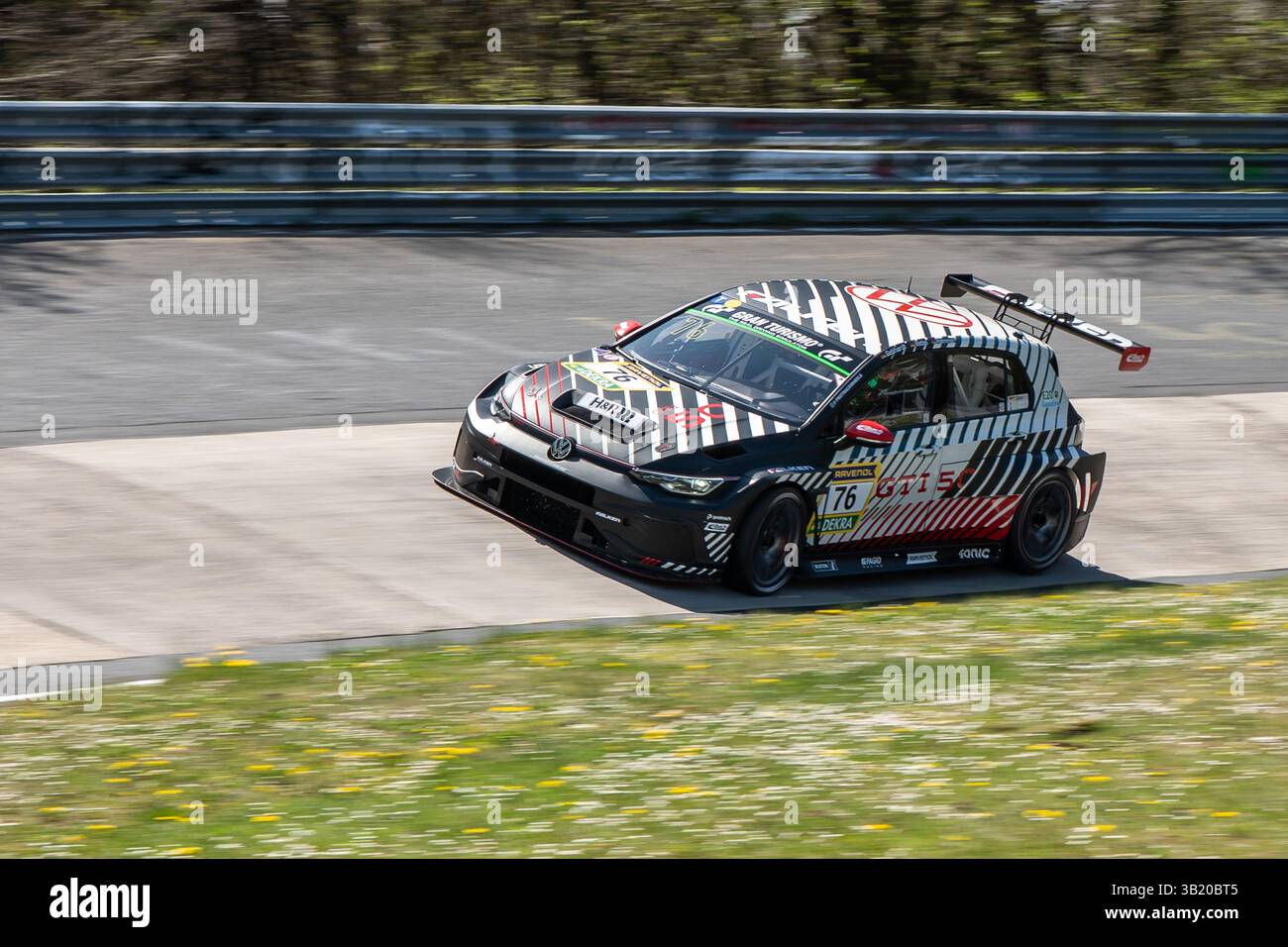 26 April 2025, Rhineland-Palatinate, Nürburg: The VW Golf GTI Clubsport ...