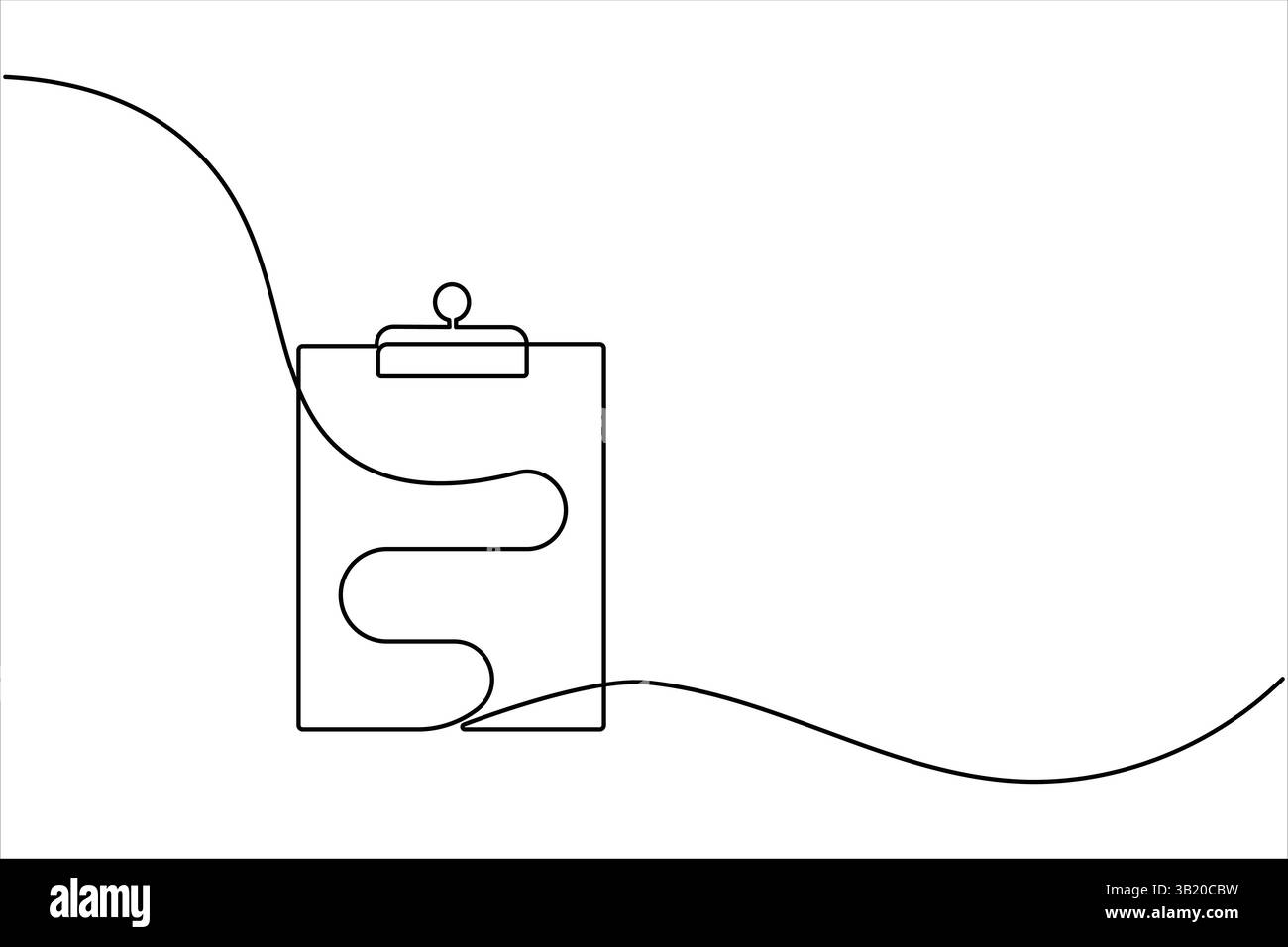 Document with folded corner continuous one line drawing Stock Vector ...