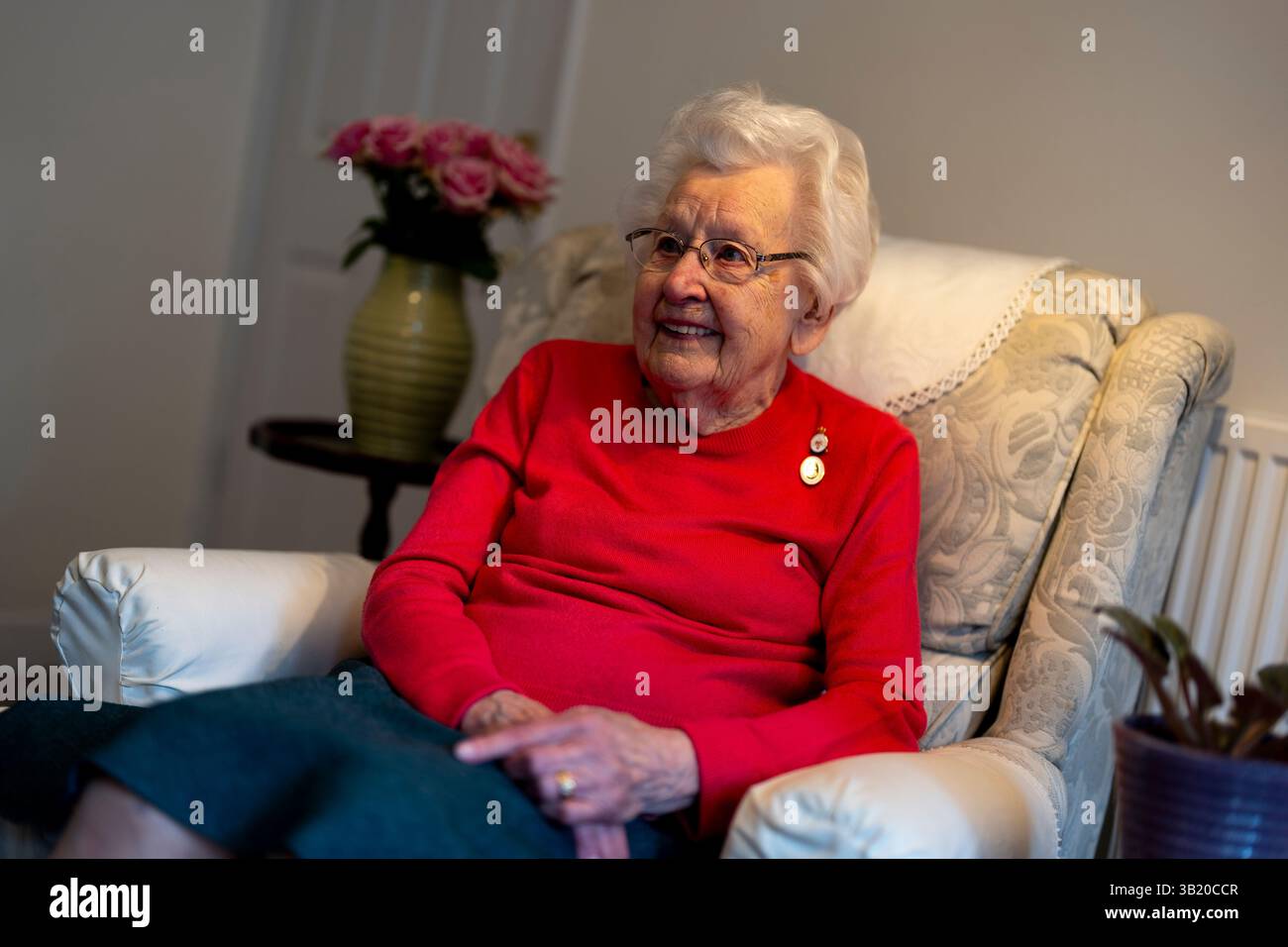 100-year-old VE Day veteran, former Wren Ruth Barnwell, who has ...