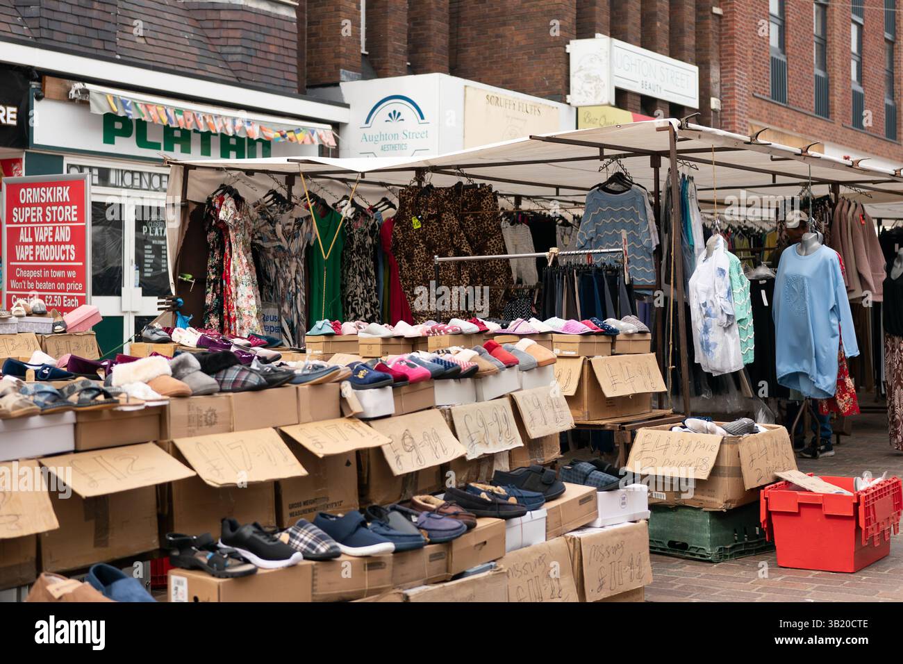 Market day at Ormskirk Lancashire. Spring 2025 Stock Photo - Alamy