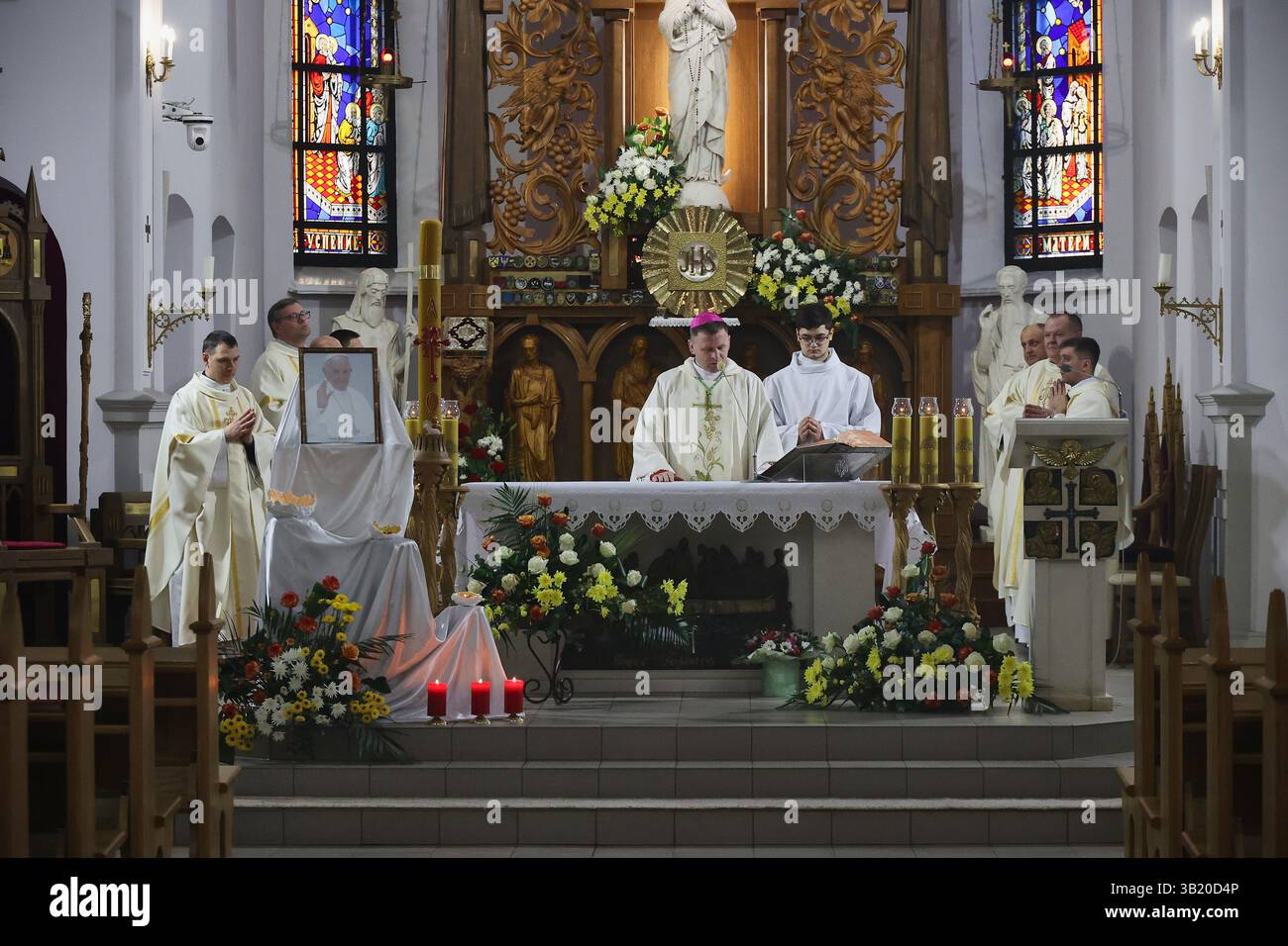 Non Exclusive: The holy mass in memory of late Pope Francis is underway ...