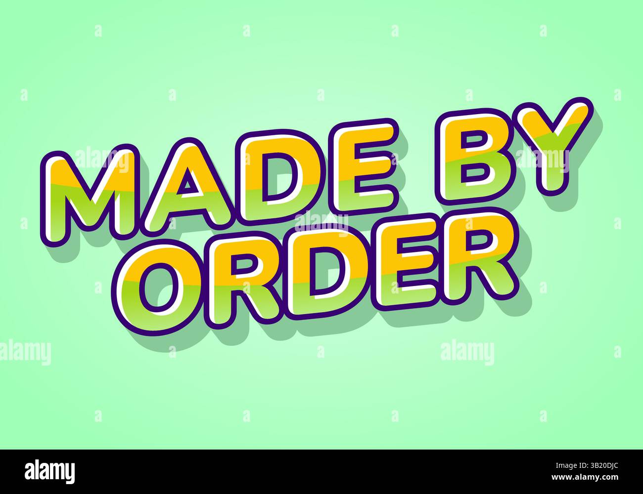 Made by order. Bright and fun layered text effect suitable for creative ...