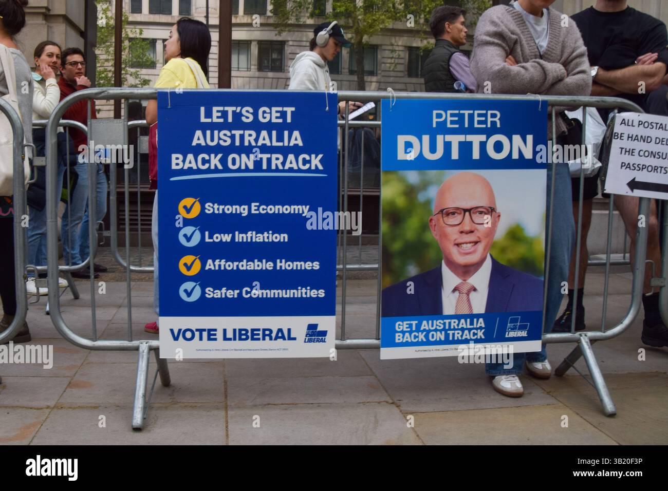 London, England, UK. 26th Apr, 2025. Posters promote Peter Dutton as ...
