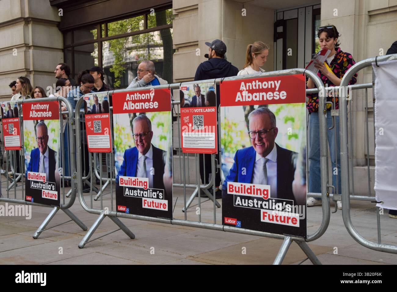 London, England, UK. 26th Apr, 2025. Posters promote Anthony Albanese ...