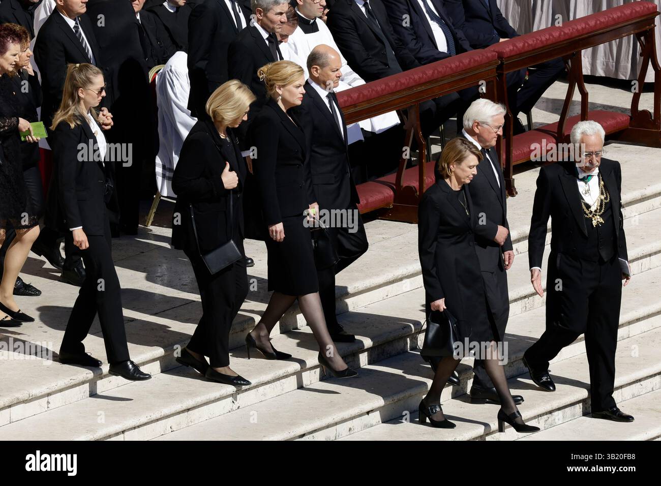 German Chancellor, German President Olaf Scholz arrives at the funeral ...