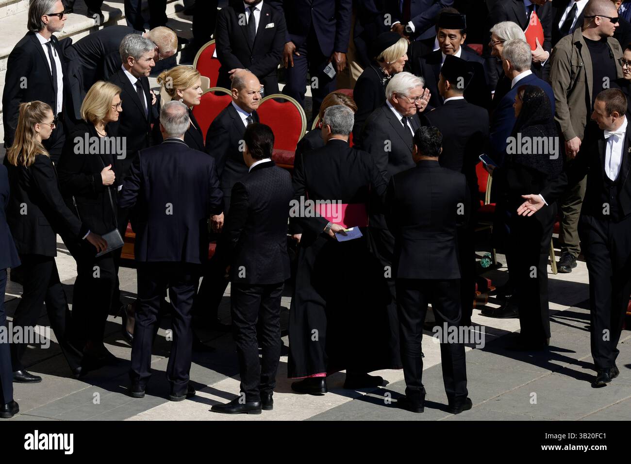 German Chancellor, German President Olaf Scholz arrives at the funeral ...