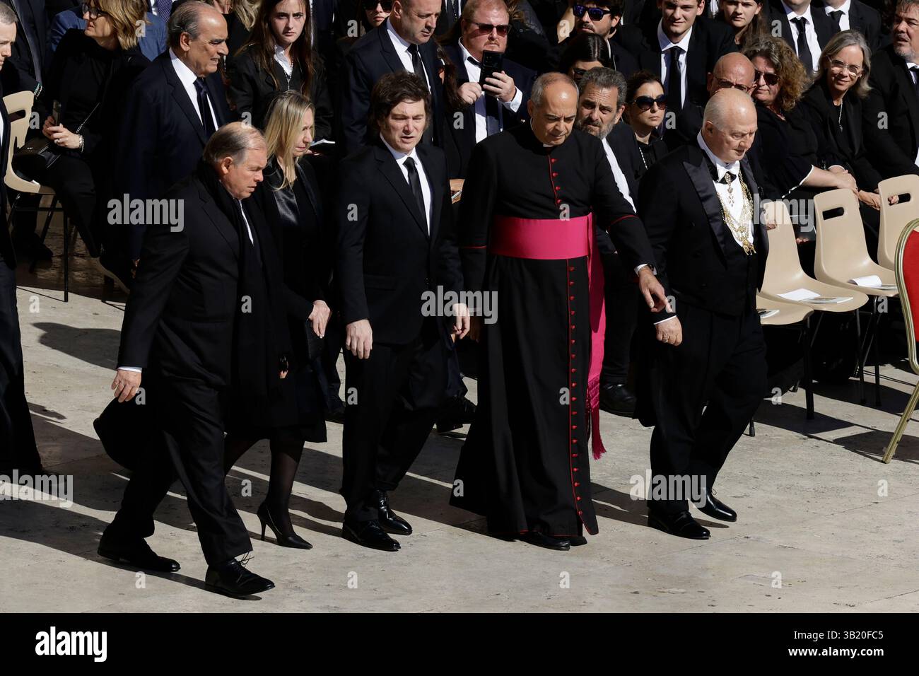 Argentinian President Javier Milei attends the funeral of Pope Francis ...