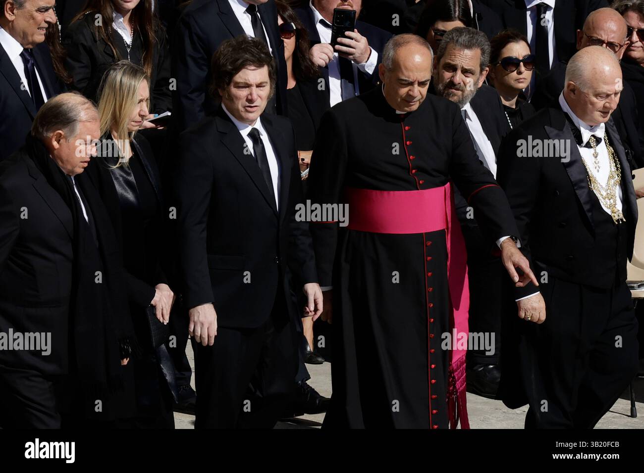 Argentinian President Javier Milei attends the funeral of Pope Francis ...