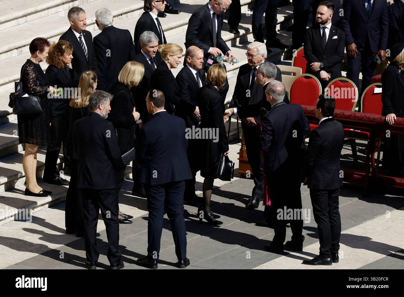 German Chancellor, German President Olaf Scholz arrives at the funeral ...