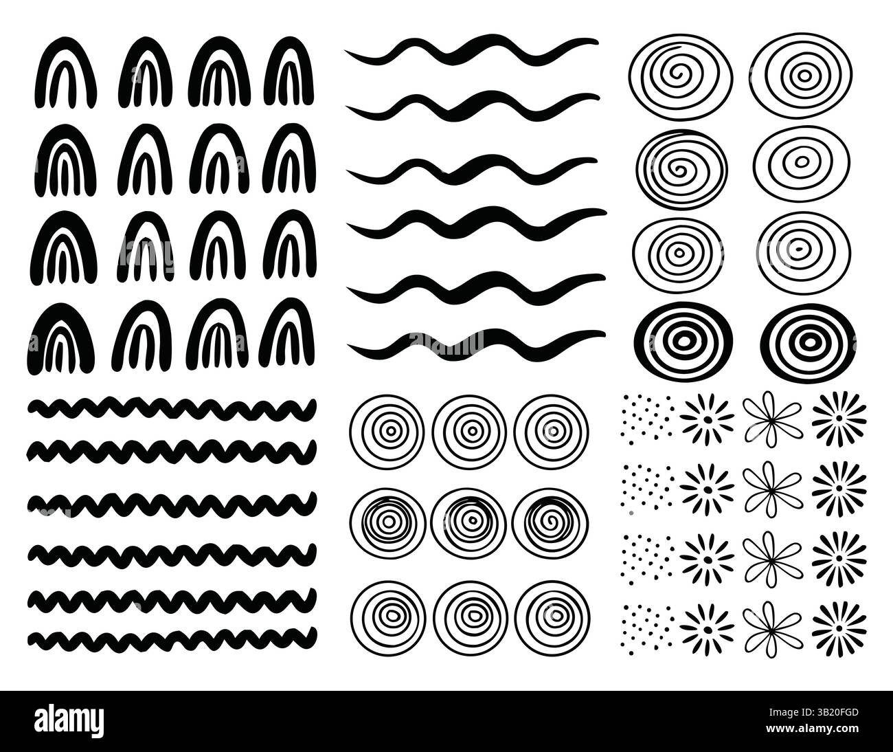 full collection Hand Drawn Scribble Underlines and Emphasis Marks with ...