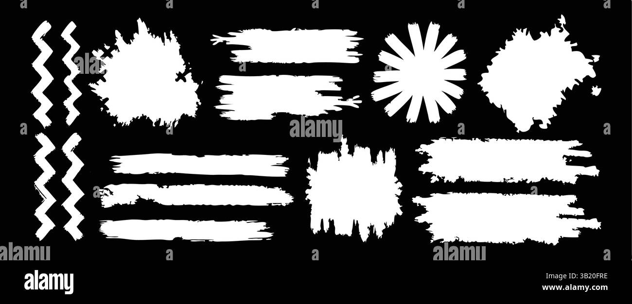 Collection of Rough Edge different style Brushes and Hand Drawn Lines ...