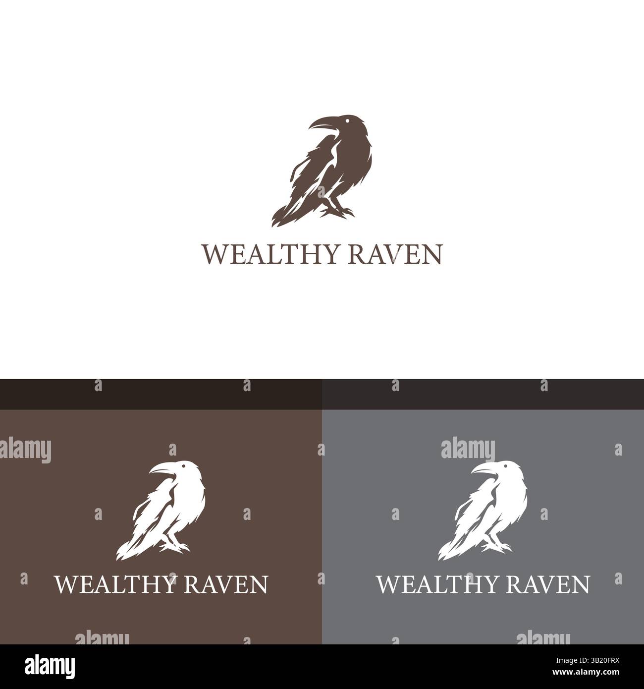 Raven logo design in vector template Stock Vector Image & Art - Alamy