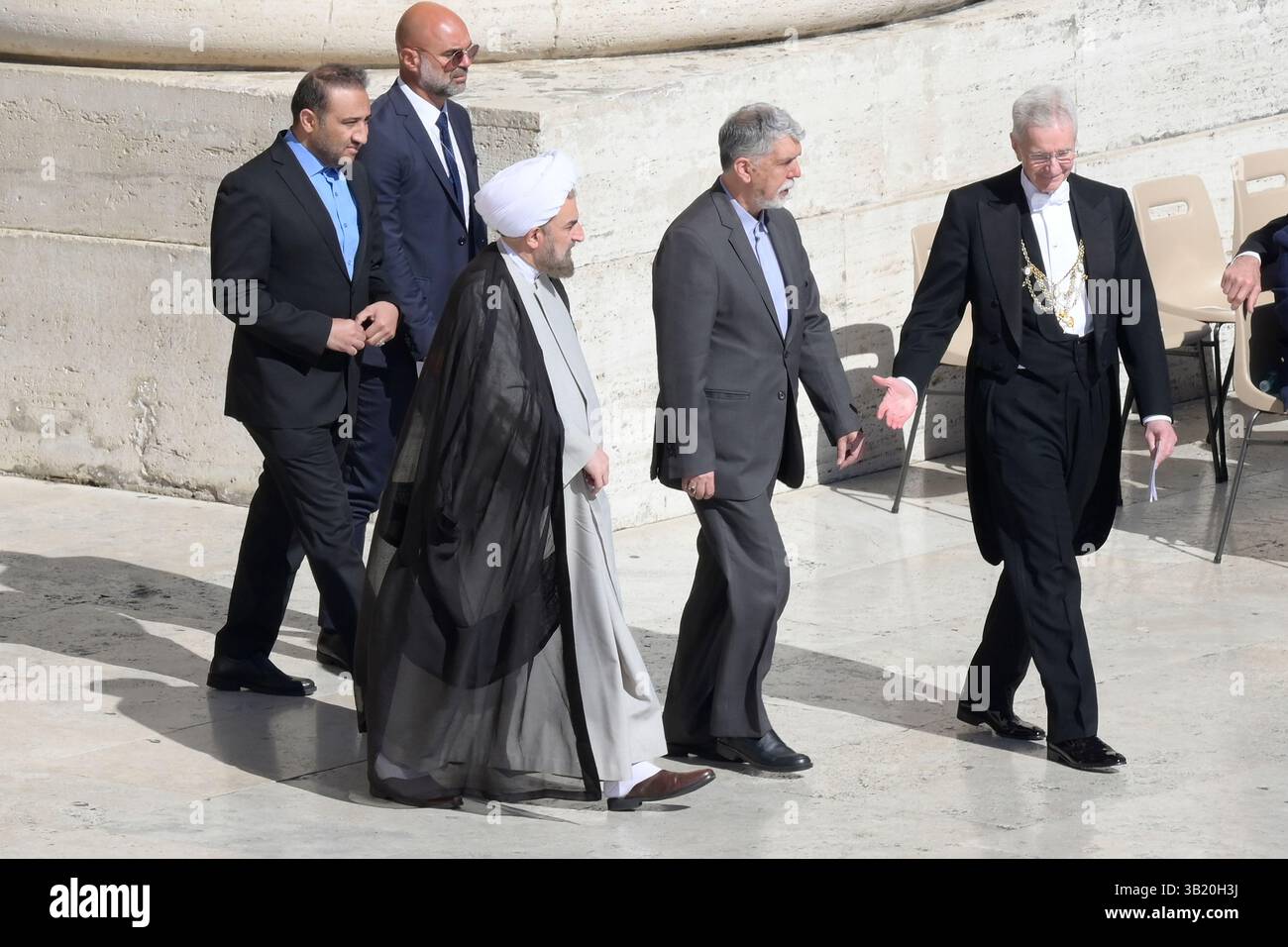 Vatican City, Italy. 26th Apr, 2025. Seyed Abbas Salek Shariati (c ...