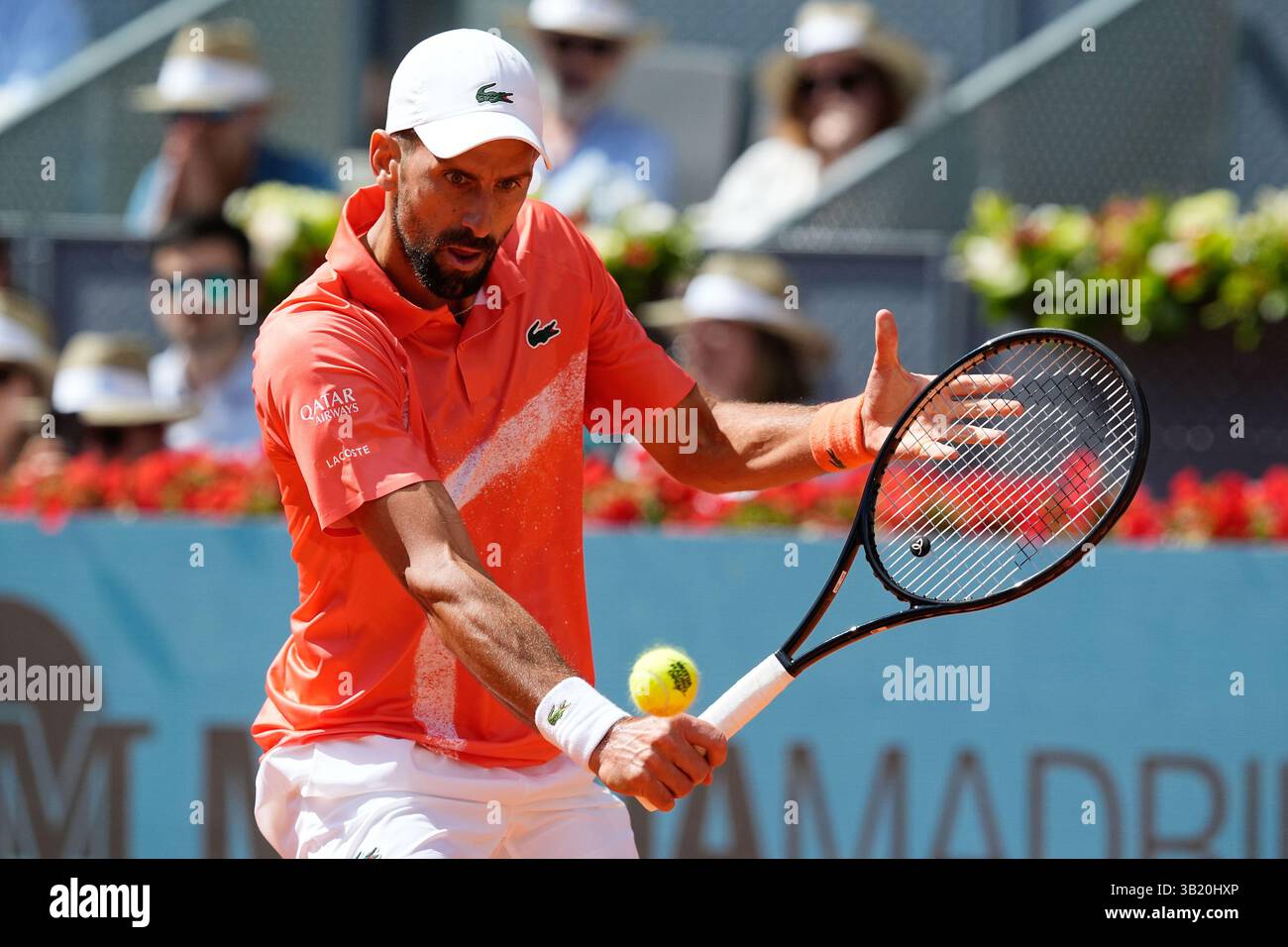 Madrid, Spain. 26th Apr 2025. Novak Djokovic of Serbia plays against ...