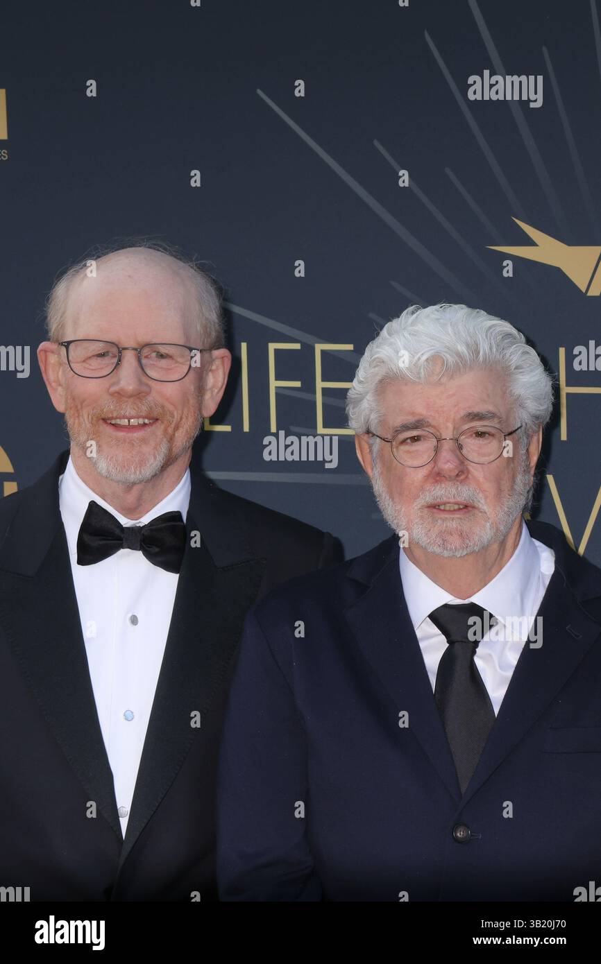 Hollywood, CA, USA. 26th Apr 2025. Ron Haward, George Lucas 04/26/2025 ...