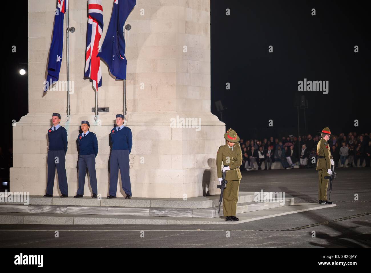 Auckland, New Zealand - April 25 2025: Military soldiers guarding the ...