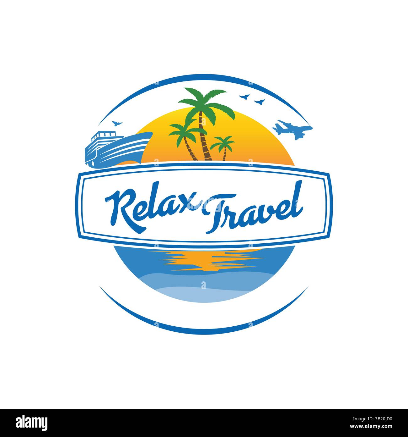 Modern travel logo design in vector template formate Stock Vector Image ...