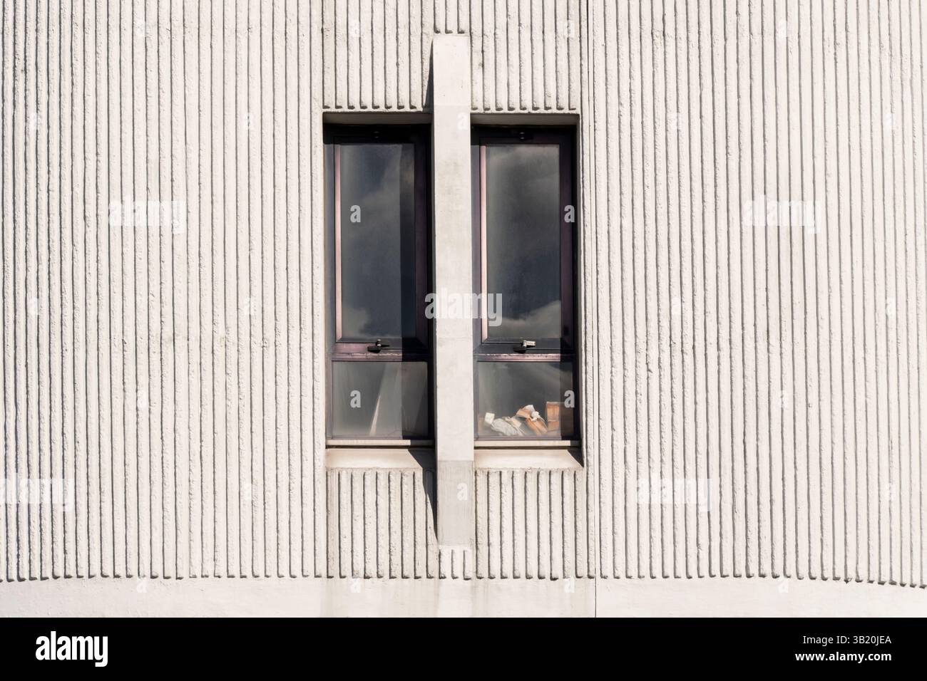 Brutalist architecture. Window detail of Central Telephone Exchange ...