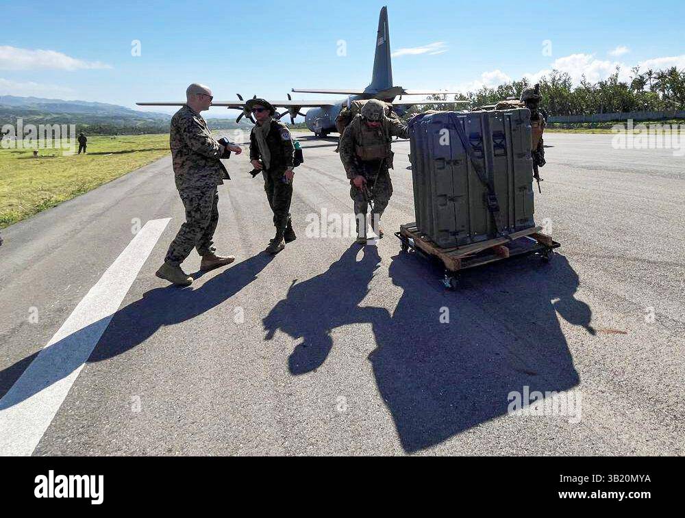 A part of a U.S. Navy-Marine Expeditionary Ship Interdiction System ...