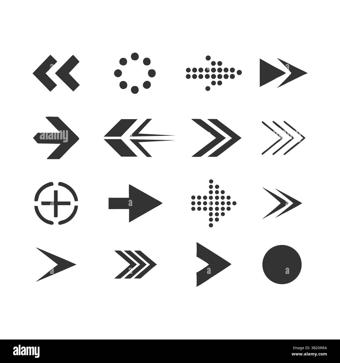 Arrow Icons Set Collection, Symbols Directional Graphics Vector Graphics Illustrations Stock ...