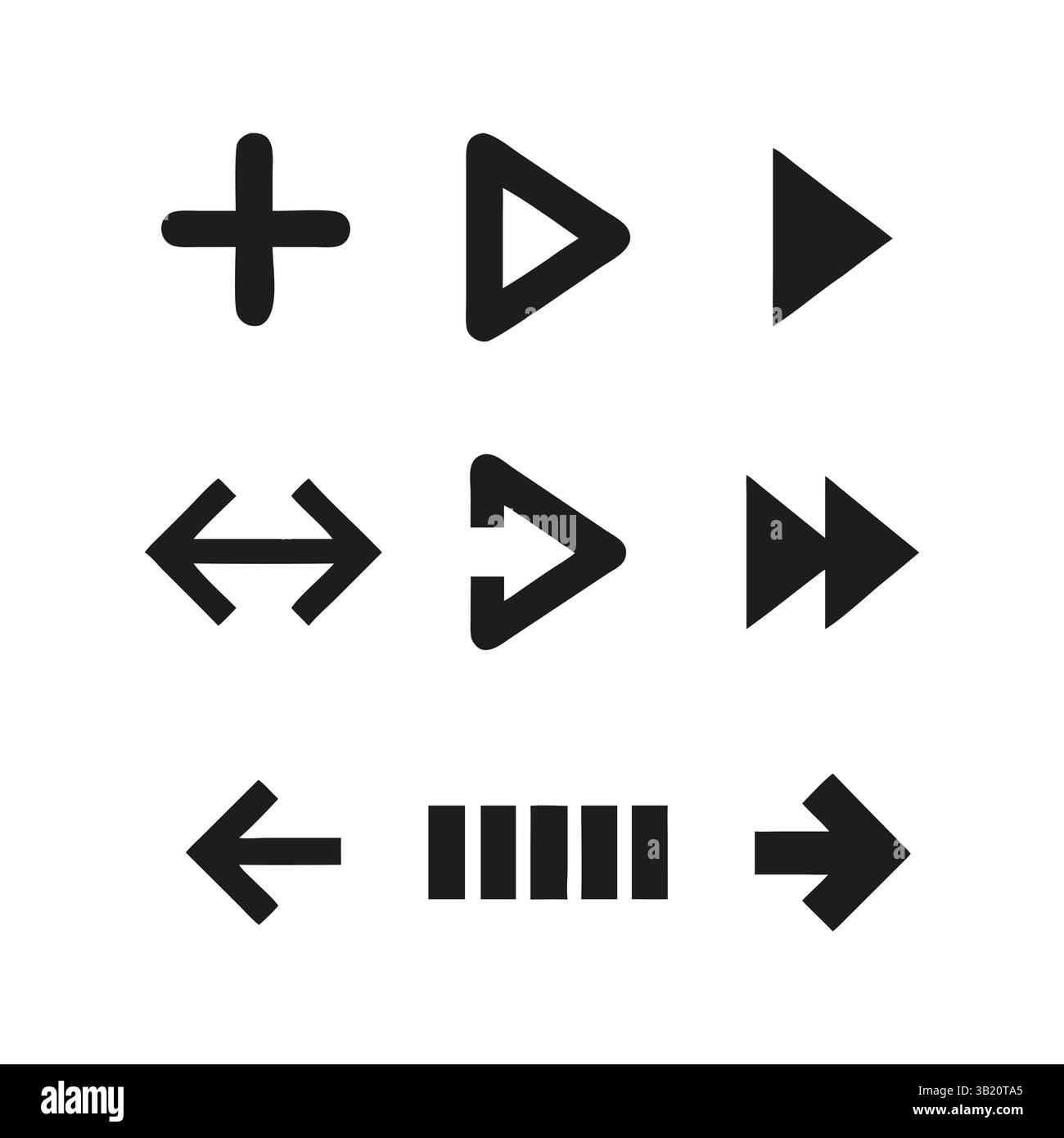 Arrow Icons Set Collection Direction Symbols Vector Graphics Illustrations Stock Vector Image