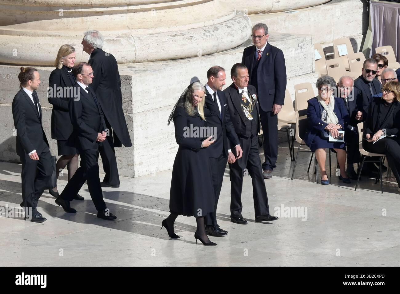Norway Princess Meret-Marit Tjessem Hoiby with husband Haakon of Norway ...
